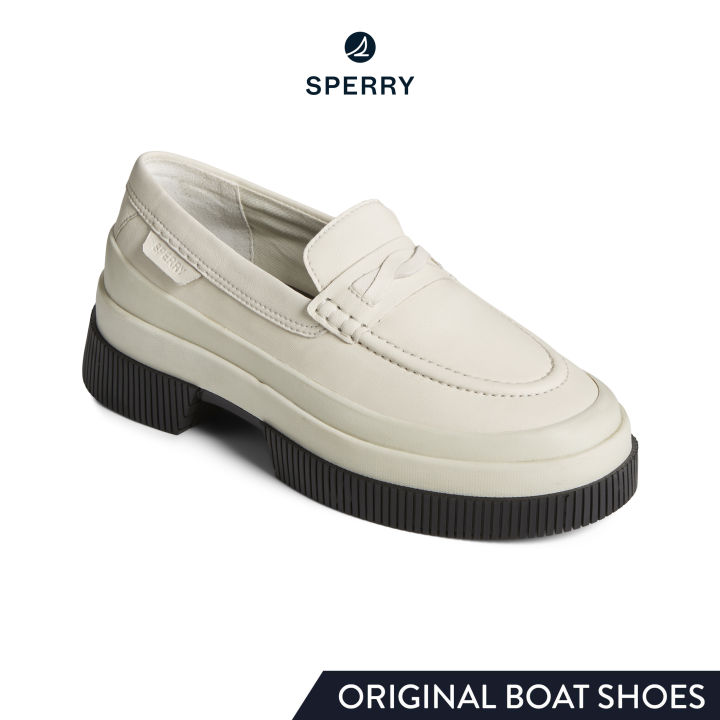 SPERRY PLATFORM LOAFER รองเท้าโลฟเฟอร์ ผู้หญิง สีขาว ( FLT - STS88701 ...
