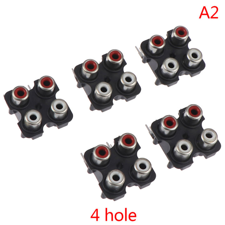 【Paul L】 5Pcs 2/4 hole RCA Female Stereo audio Jack AV Audio input ...