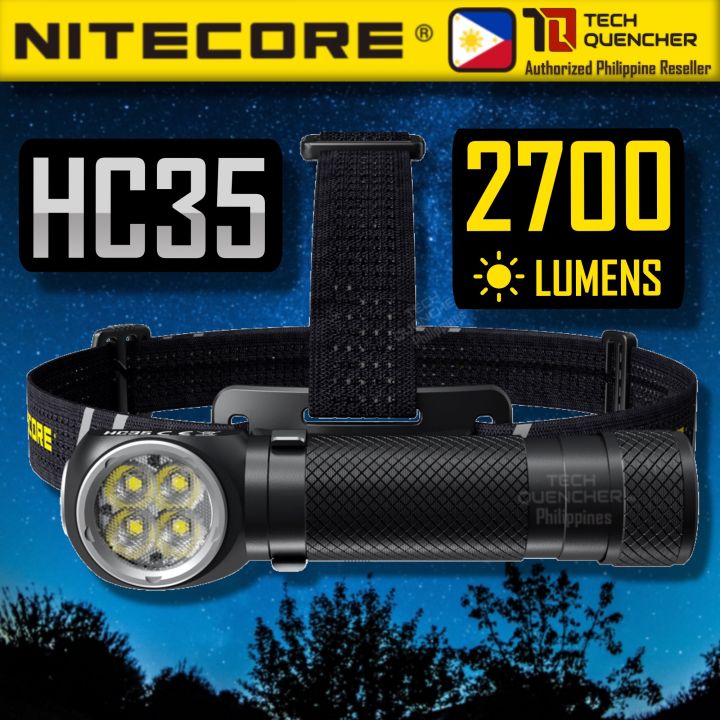 Nitecore HC35 Headlamp Flashlight - 2700 Lumens - Magnetic Tail - USB ...