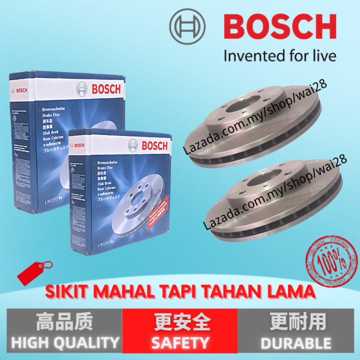 BOSCH Front Brake Disc Rotor PERODUA ALZA 2014 TO 2019 VIOS NCP93 ...