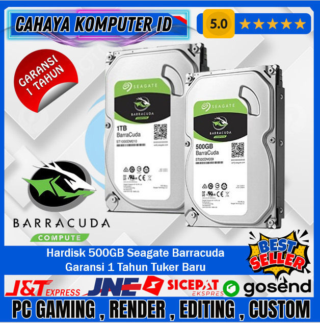 HARDISK/HDD PC 500GB SEAGATE NEW GARANSI 1 TAHUN TUKER BARU | Lazada ...