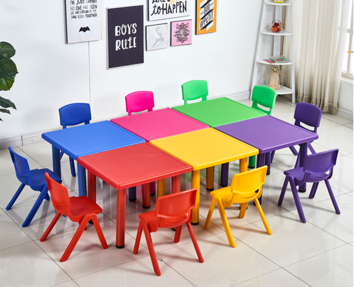 High Quality Kindergarten SQUARE Table Kids Table with Adjustable ...