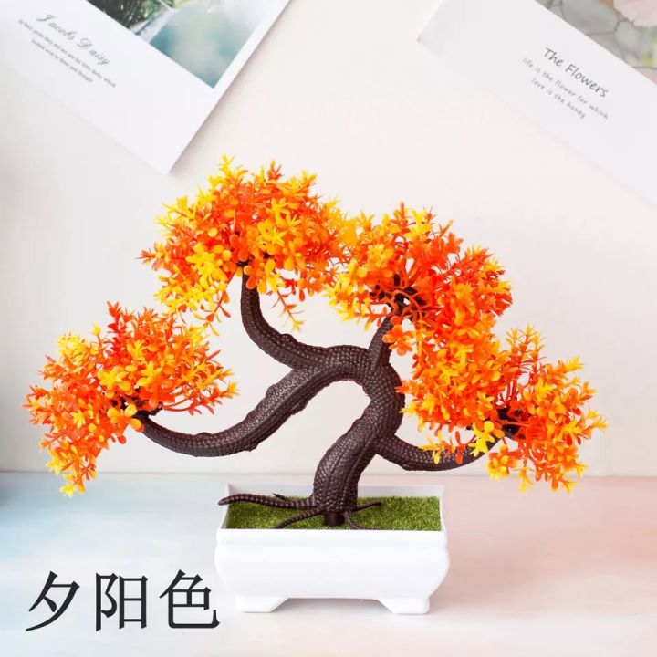 Artificial Flower Pot Bunga Plastik Pot Bunga Hiasan Pohon Buatan ...