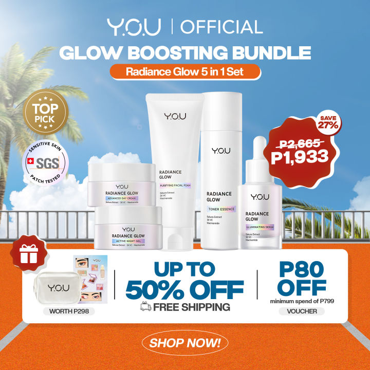 Y.O.U Glow Boosting Bundle l Radiance Glow Series l Reduce Skin Dullness | Lazada PH
