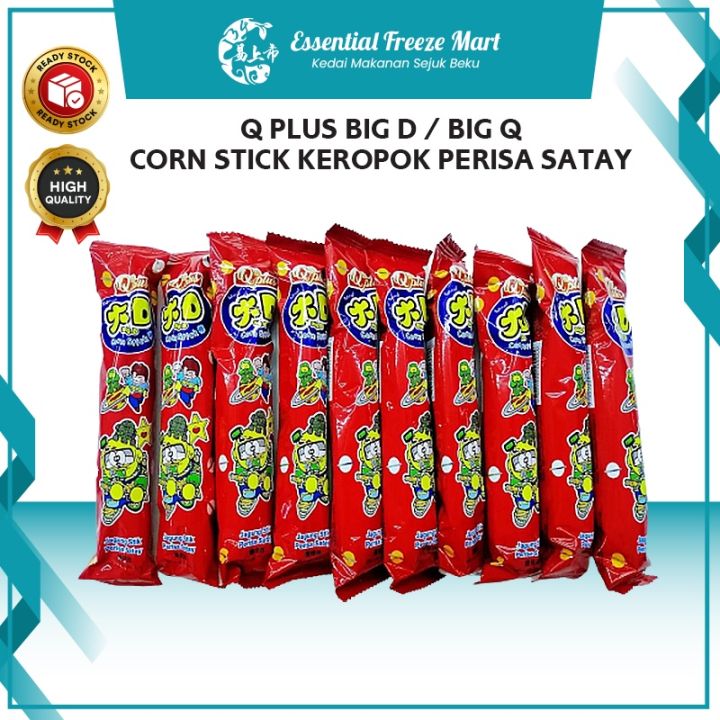 Q PLUS Big D / Big Q Corn Stick Keropok Perisa Satay Corn Snack ...