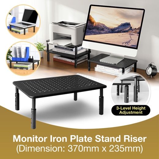 Asifar Monitor Stand 3 Height Adjustable Monitor Stand Ergonomic Metal ...