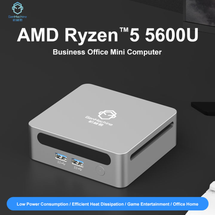 GenMachine New Mini PC AMD Ryzen 5 5600U Windows11 6 Cores 12 Threads ...