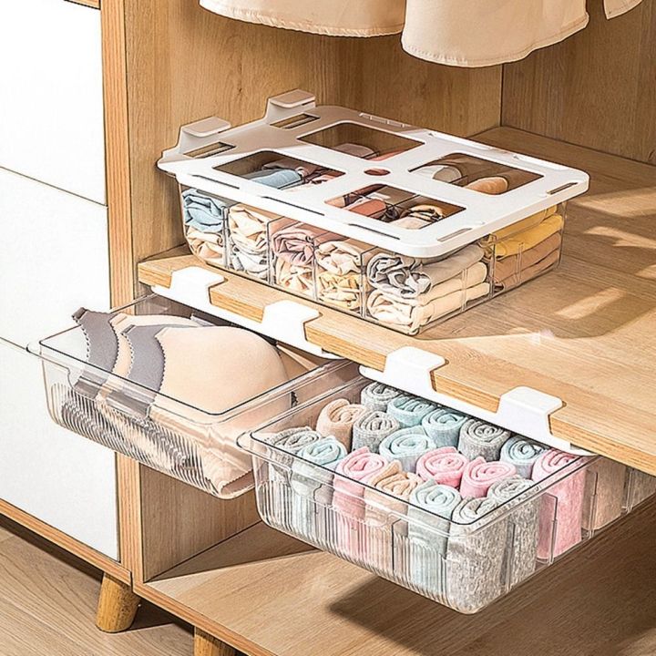 RTHRT โปร่งใสโปร่งใส กล่องเก็บชุดชั้นใน พลาสติกทำจากพลาสติก ประเภท ...