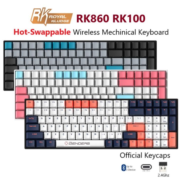 Royal Kludge RK860 RK100 Hotswappable RGB Mechanical Keyboard Gaming ...