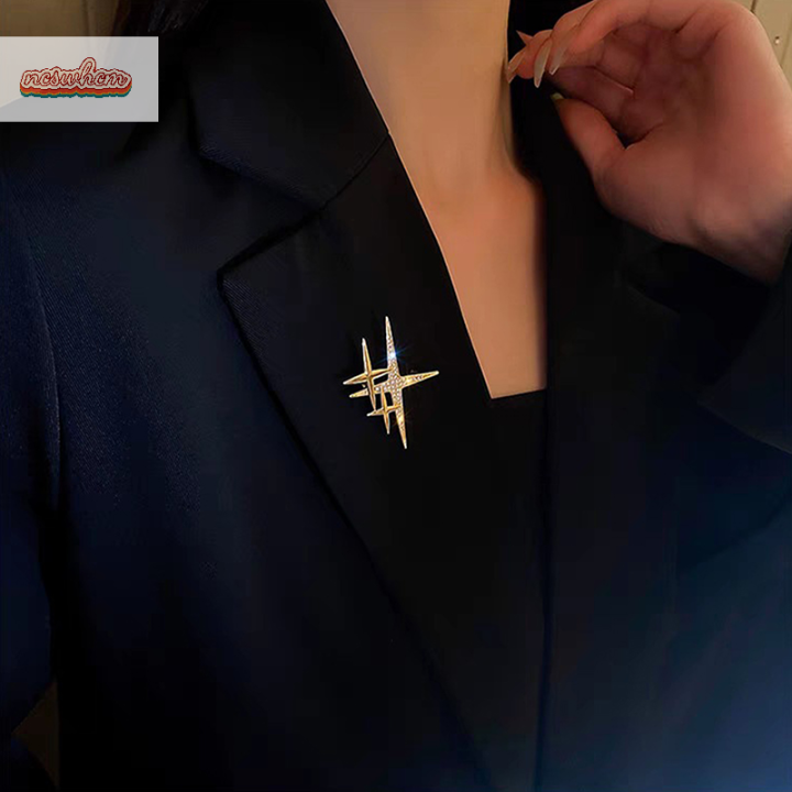 NCSW เข็มกลัดสัมผัสระดับสูงรูปดาวบุคลิกภาพแบบเรียบง่ายเข็มกลัดติดช่อ ...