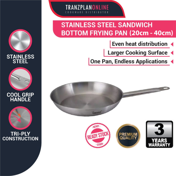 QWARE 20cm - 40 cm PROFESSIONAL GRADE STAINLESS STEEL SANDWICH BOTTOM ...