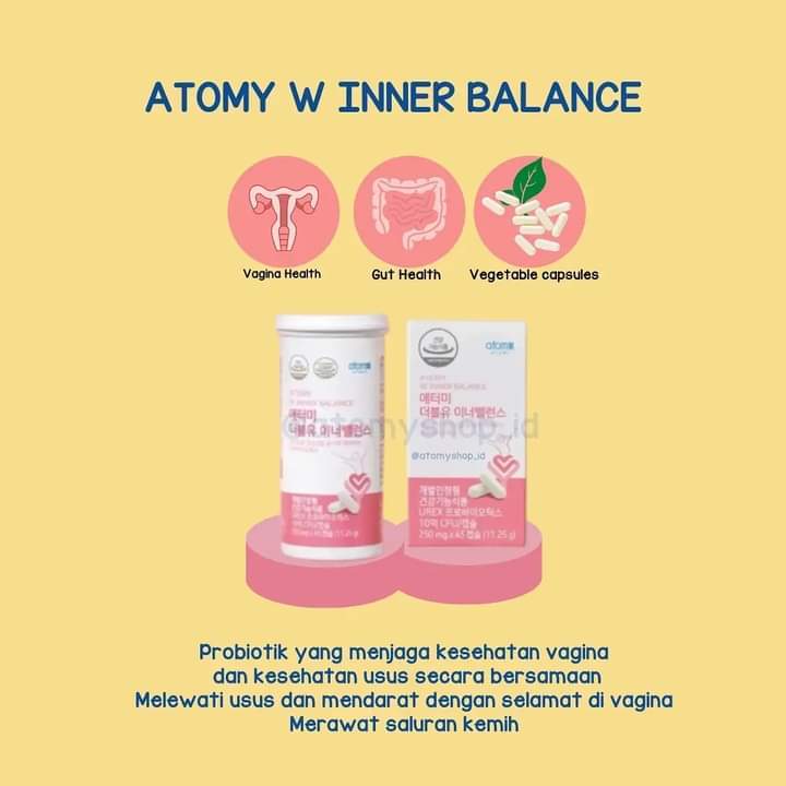 ATOMY W Inner Balance Probiotic Cewek isi 45 tab Suplemen Kewanitaan ...