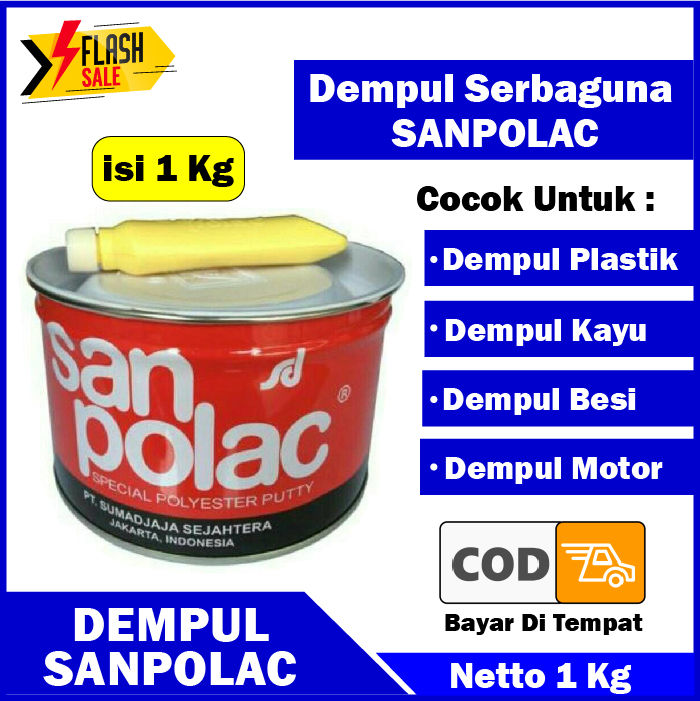 Dempul Sanpolak Sanpolac Dan Obat Hardener Untuk Besi Logam Aluminium ...