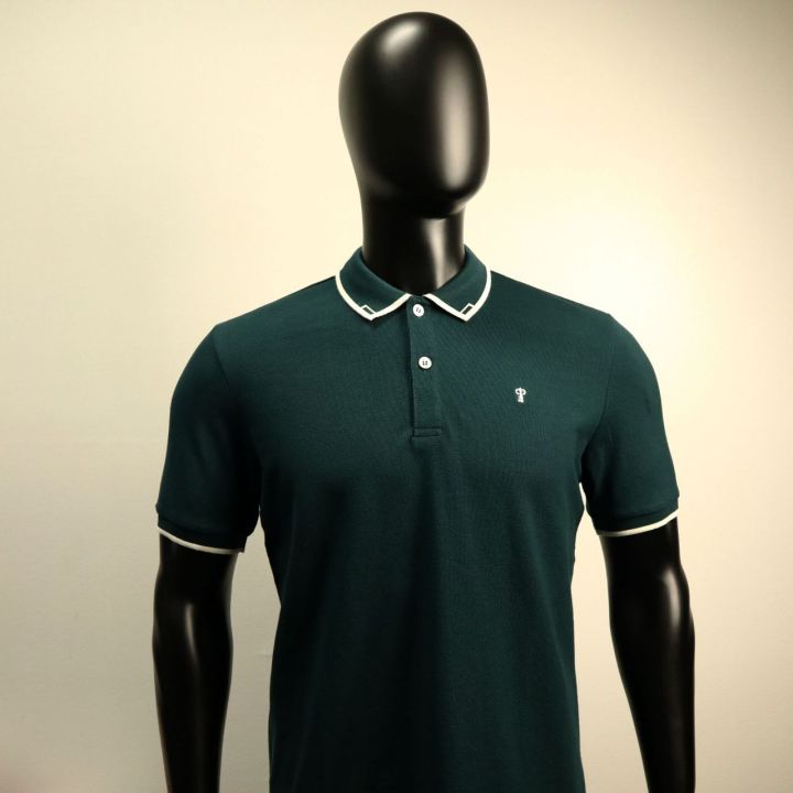 COLLEZIONE C2 Regular Fit 23MT1K026 DEEP GREEN Pique Polo Shirt Wear ...