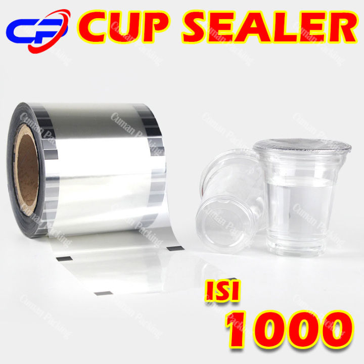 Plastik Lid Cup Sealer Per Roll / Tutup Gelas Plastik Roll / Seal Cup 1000-2000 Gelas CUP SEALER ...