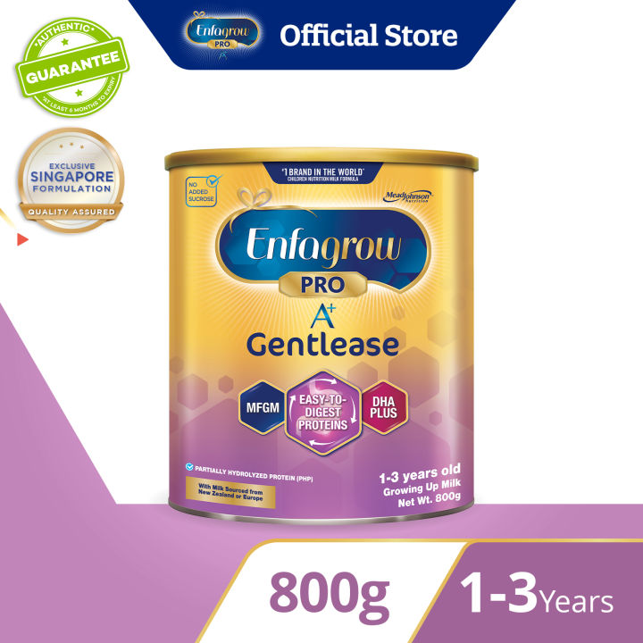 Enfagrow Pro A+ Stage 3 Gentlease Milk Powder Formula for Children DHA+ (1-3Y) 800g - For Easy ...