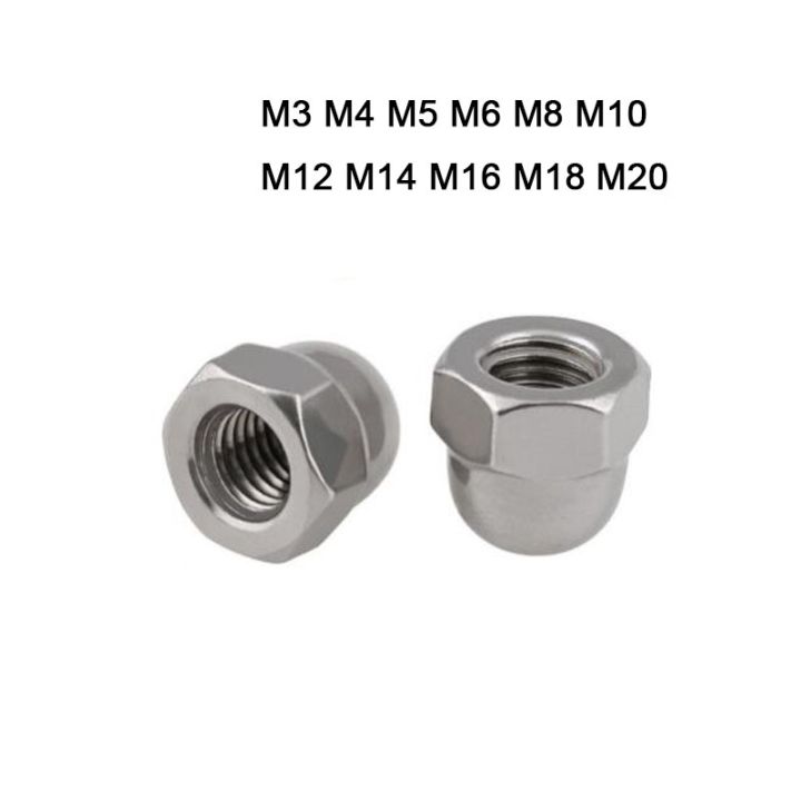 Free Shipping High Quality M3 M4 M5 M6 M8 M10 M12 M14 M16 M18 M20 304 Stainless Steel Cap Nuts ...