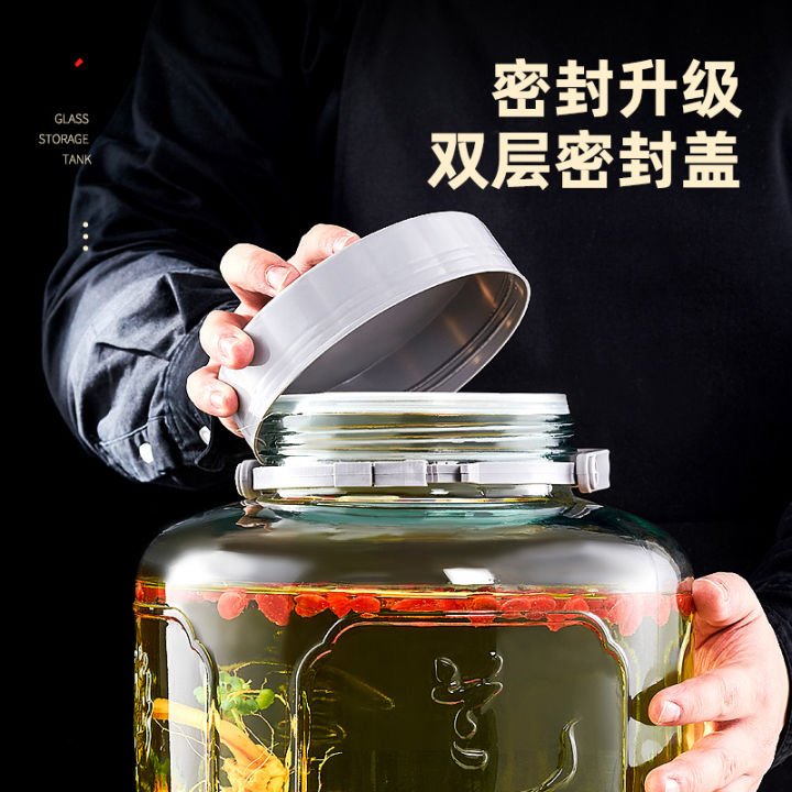 Fruit ferment barrel fermentation household sealed jar glass wine ...