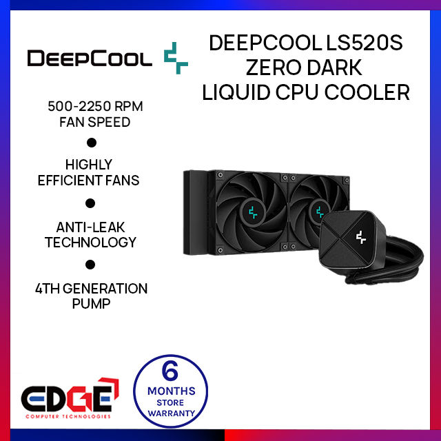 EDGE | DEEPCOOL LS520S Zero Dark Liquid CPU Cooler | Lazada PH