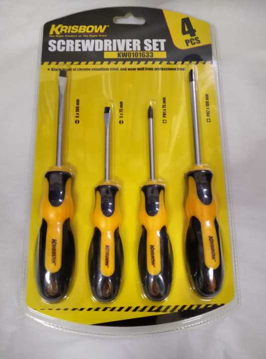 Krisbow SET OBENG KRISBOW (SCREWDRIVER) (4PCS) KW0101633IU | Lazada ...
