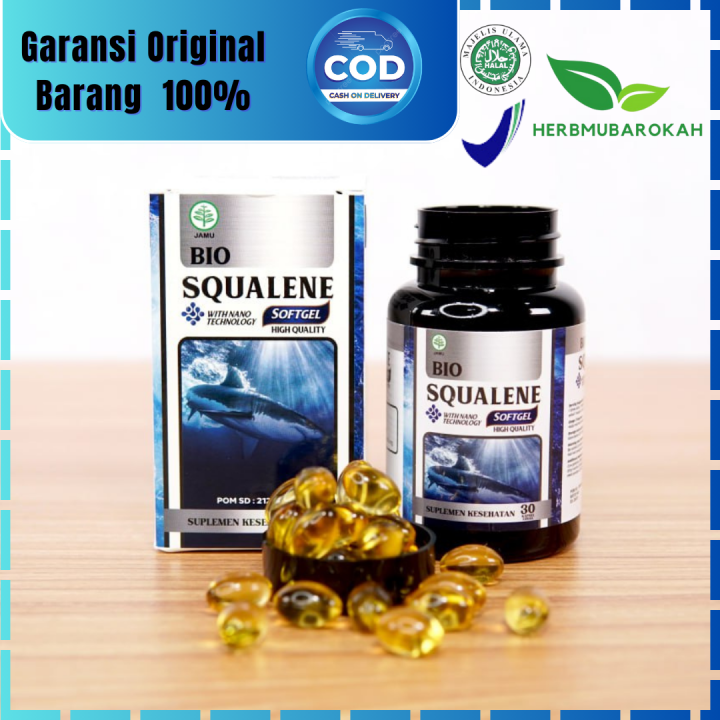 Bio Squalene Sofgel Minyak Hati Ikan Hiu Omega 3 6 9 Fish Oil 100% ...