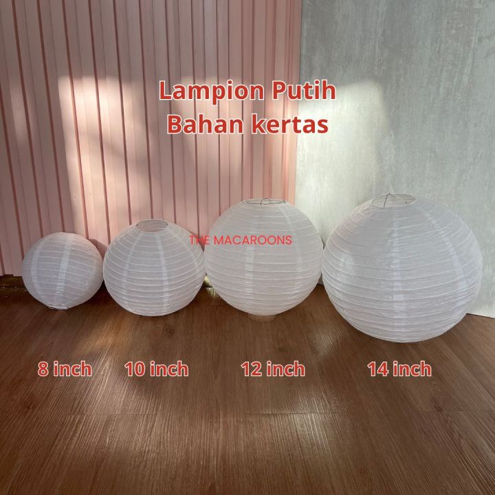 Lampion Putih Dekorasi 17 Agustus Kemerdekaan - Lentera Kertas Pawai ...