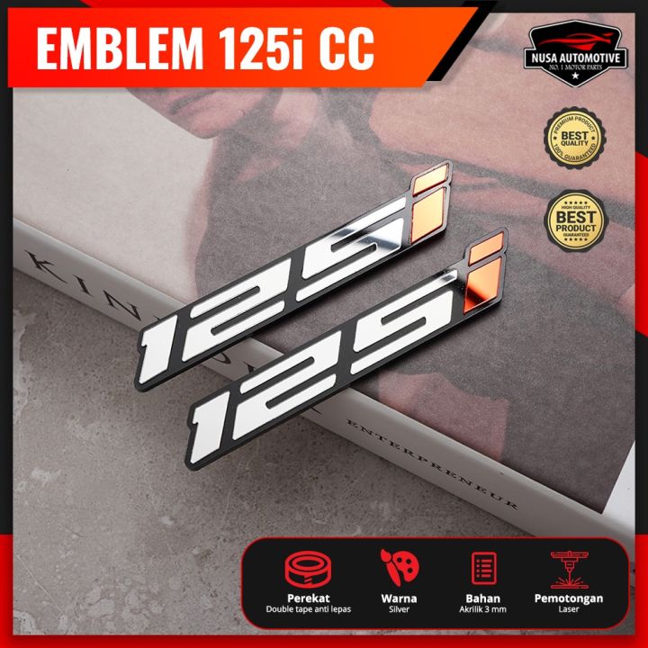 2 PCS EMBLEM CC BESAR MOTOR UNIVERSAL VARIO BEAT NMAX ADV 110/125/155 ...