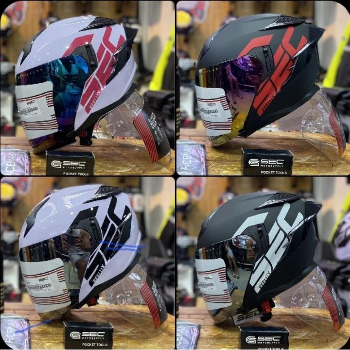 SEC REFLUX HALF FACE HELMET | Lazada PH