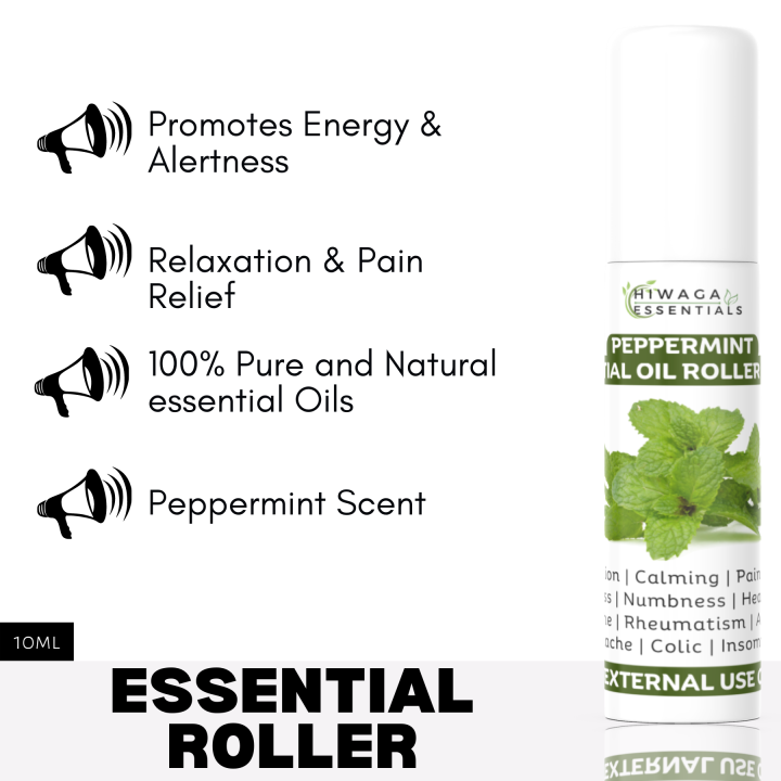Hiwaga | Premium Peppermint Essential Roller | Massage Oil for ...