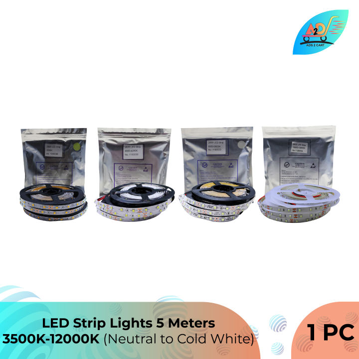 ADS LED Strip Lights 5 meter DC 12Volt 6watts 3500K to 12000K can use ...