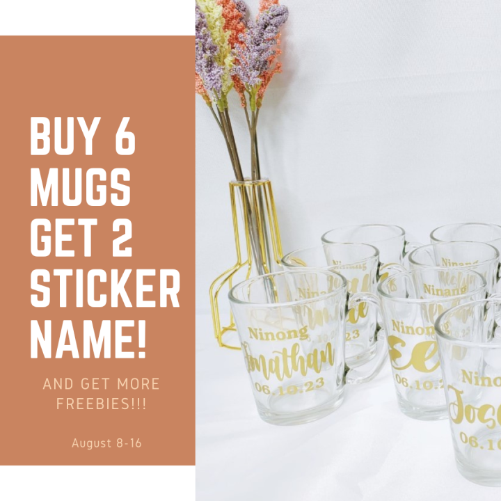 PERSONALIZED CLEAR MUG / GLASS WITH BOX and RIBBON (1pc) | Lazada PH