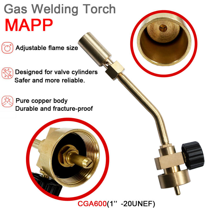 MAPP Full Copper Gas Welding Torch Spray Torch Nozzle Pencil Flame High ...