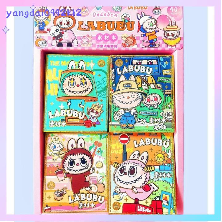 YANGDAI0992K12 1 PCS Cartoon Labubu Sticker POP MART Paper Labubu ...