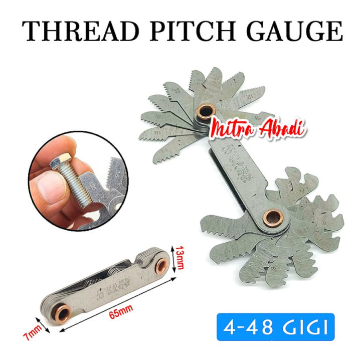 Screw Thread Pitch Gauge Alat Ukur Ulir Drat Baut | Lazada Indonesia