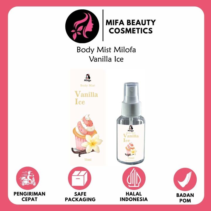 Mifa - [BPOM] Body Mist Milofa 75ml / Parfum Body Mist Vanilla Ice 75ml ...