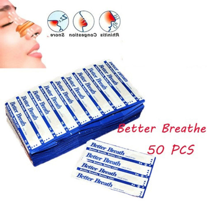 10/50PCS Breath Nasal Strips Right Aid Stop Snoring Nose Patch Good ...