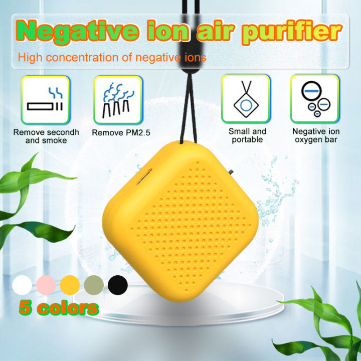 Kids Adults Air Purifier Hanging Neck Mini Personal Wearable USB ...