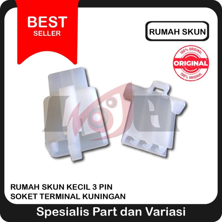 Rumah Skun Kecil 3 Pin Soket Terminal Kuningan Kabel Connector Socket ...