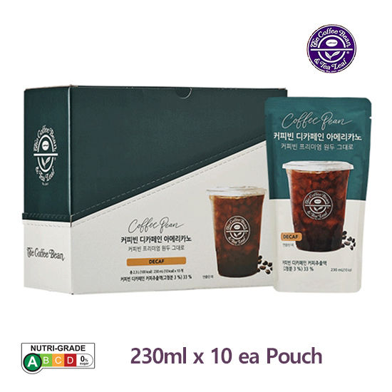 [Coffee Bean Korea] Decaf Americano 230ml*10Pouch /Ready-to-Drink ...