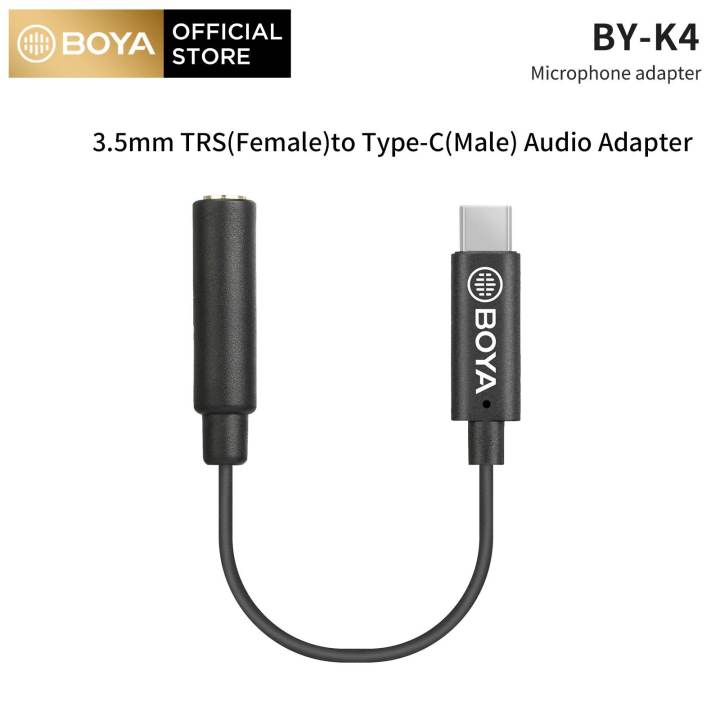 BOYA BY-K4 3.5mm Female TRRS to Male Type-C Adapter Cable (6m) for Samsung Android Smartphone ...