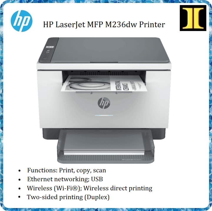 HP LaserJet MFP M236dw Mono Printer (Print,Scan,Copy,Duplex print ...