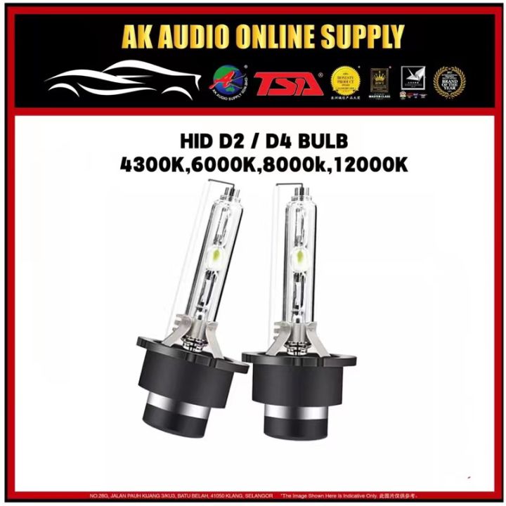 [ 2PCS/1Pair ] D2 /D4 HID Bulbs Xenon bulbs HID D2 / D4 headlight 4300K ...