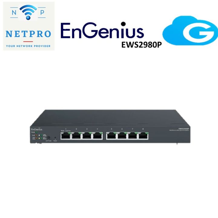 EnGenius Compliant 55W PoE 8 Port Network Switch EWS2908P | Lazada