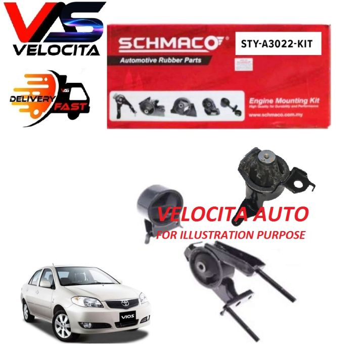 SCHMACO ENGINE MOUNTING SET TOYOTA VIOS 2002-2006 NCP42(AUTO) **NO ...