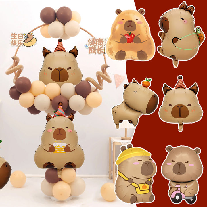 Capybara Theme Aluminum Film Balloon Kids Children Birthday Balloon Toy ...
