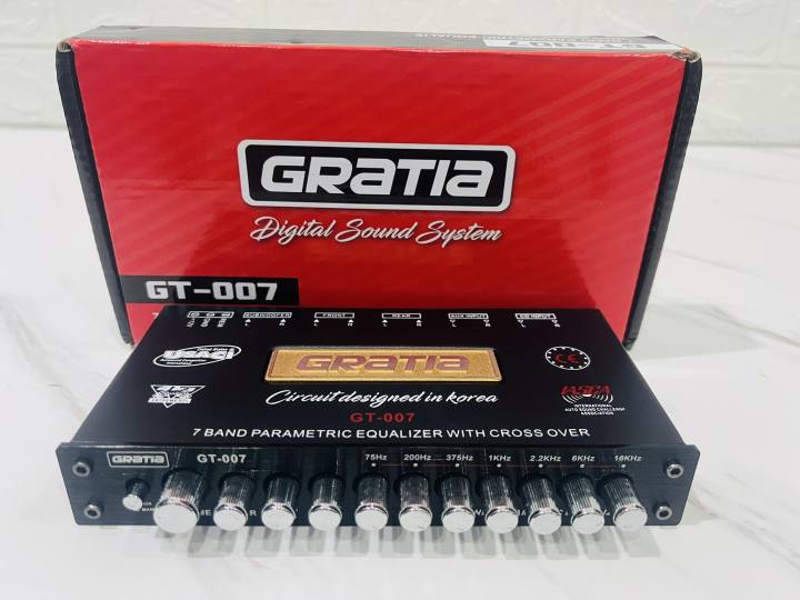 ปรีแอมป์ กราเทีย GRATIA รุ่น GT-007 ปรี 7 BAND Max out put 11V RMS ปรีปรับเสียง ซับแยก คุณภาพดี ...
