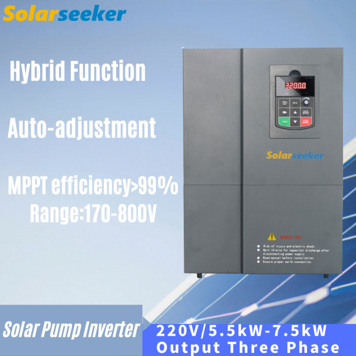 SP2/220V/5.5-7.5KW/3 phase output/ Solar Pump Inverter,Solar Pump VFD ...