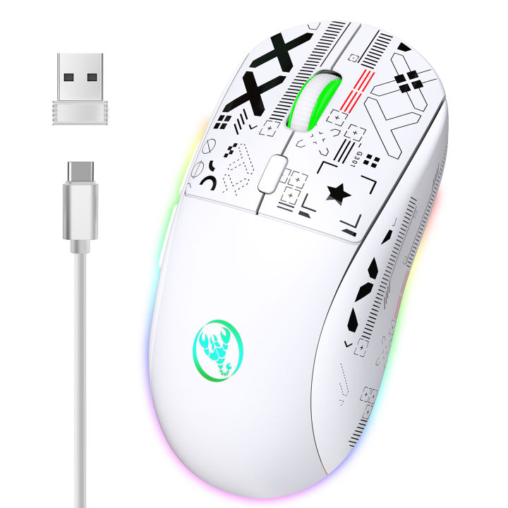 MOTOSPEED T90 2.4G Wireless Mechanical Mouse RGB Gaming Mouse Ergonomic ...