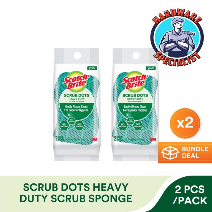 3M Scotch Brite Scrub Dots Non-Scratch Sponge | Lazada Singapore