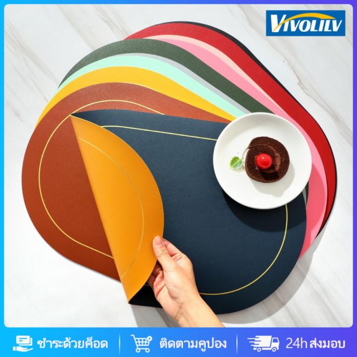 【In Stock】COD Double Sided Table Mat Nordic Style Washable Non Slip ...